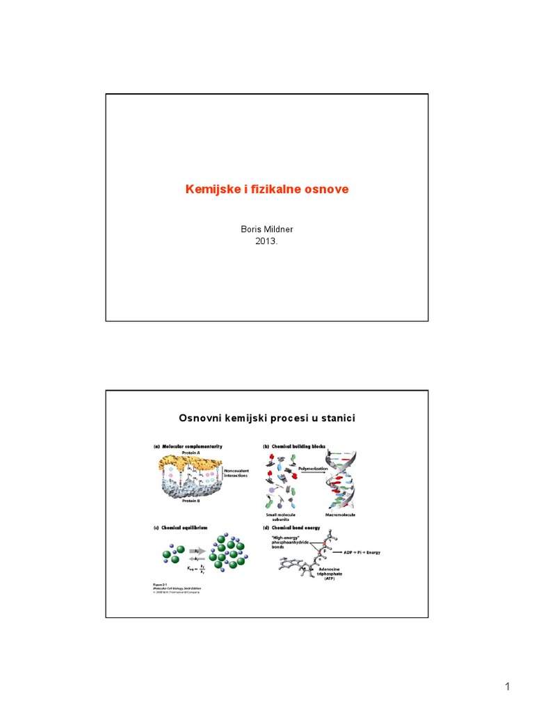 Kemijske i Fizikalne Osnove