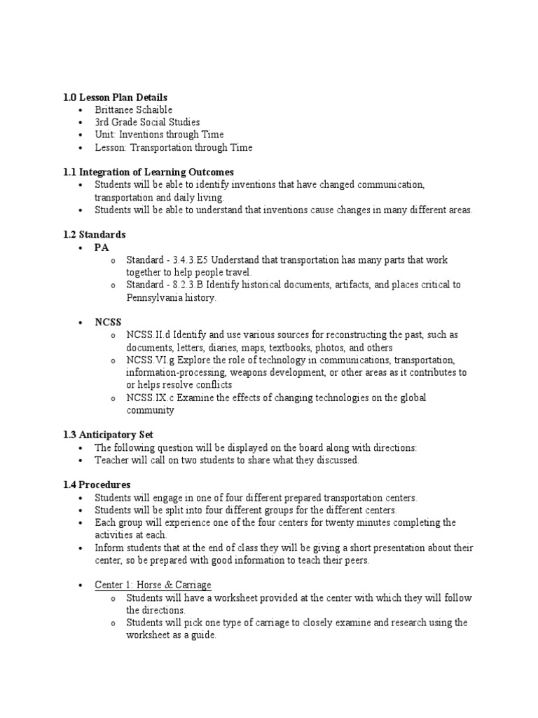 Inventions | PDF | Wright Brothers | Lesson Plan