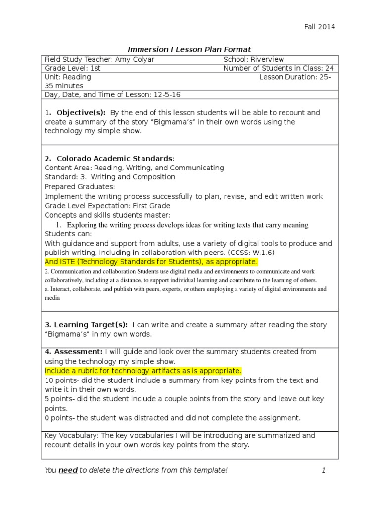 Technology Lesson Plan | Download Free PDF | Lesson Plan | Pedagogy