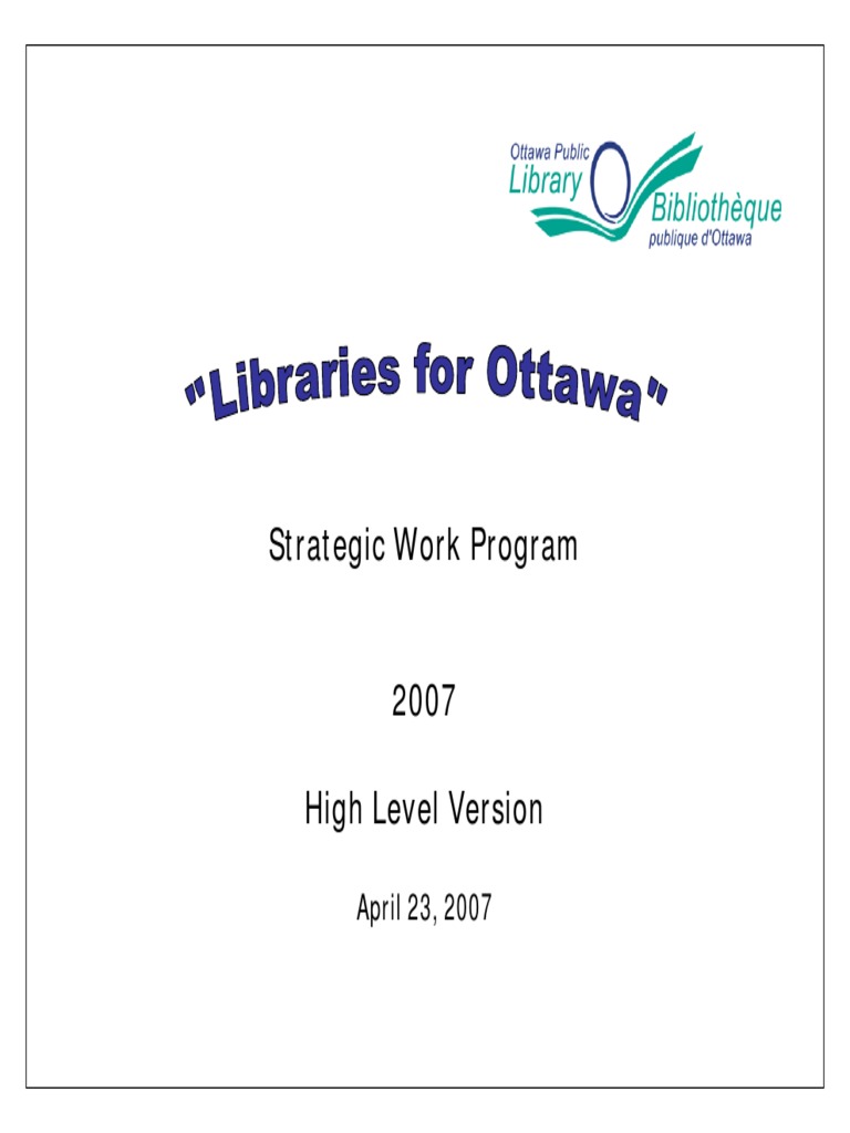2007 SWP Final Board Version April 23-071 | PDF | Public Library | Strategic Management