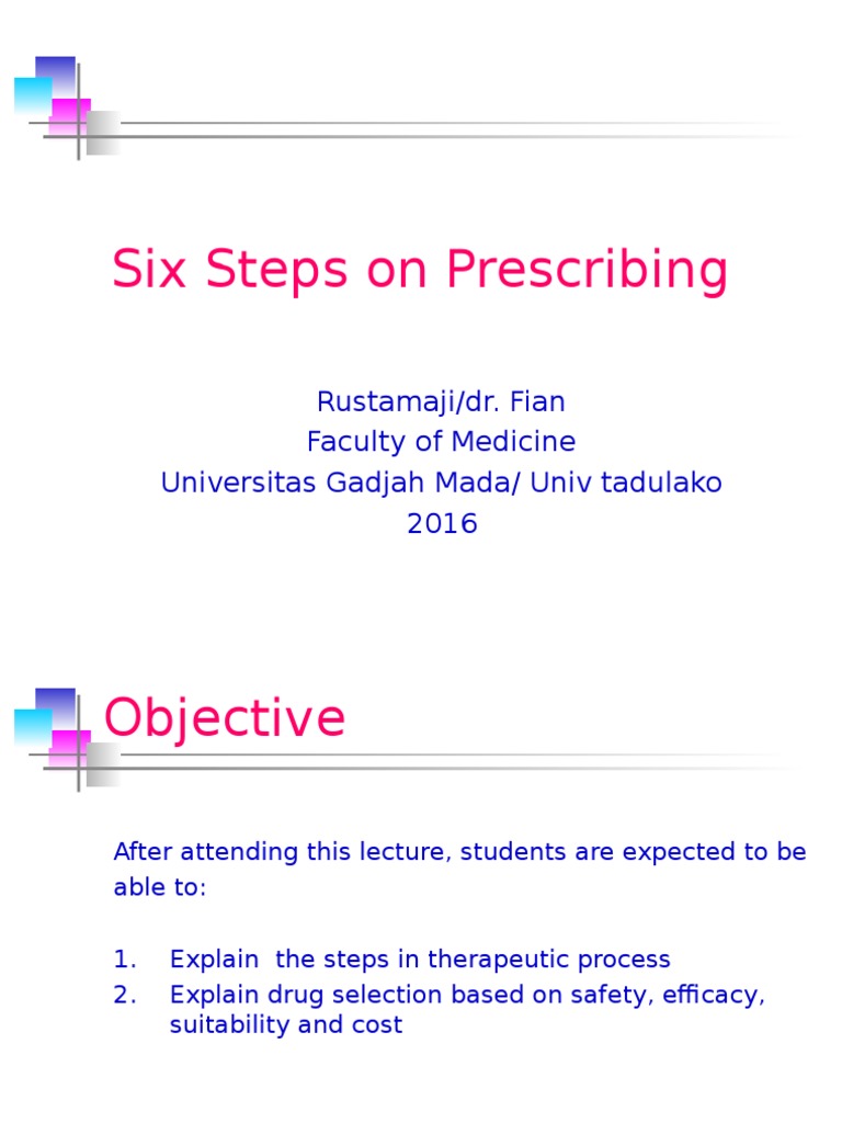 Six Steps on Prescribing Drug Selection and Treatment Process | PDF ...