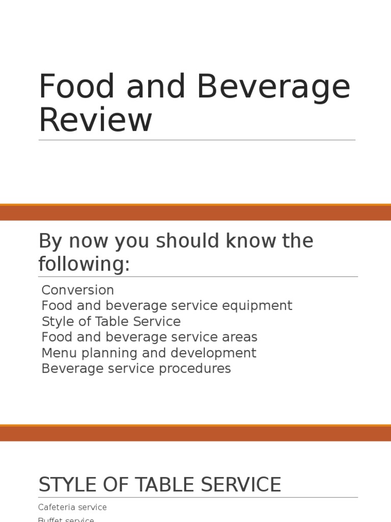 Introduction to catering management | Menu | Foodservice