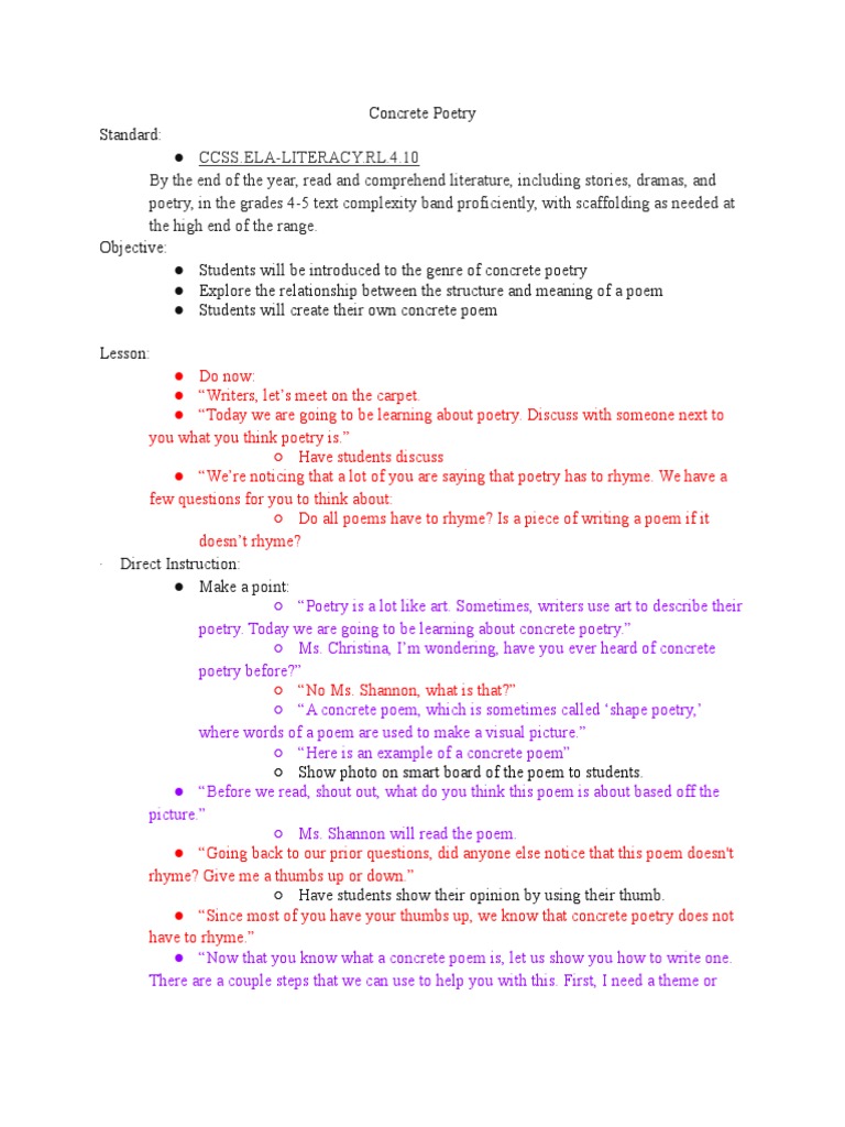 Poetrylesson | PDF