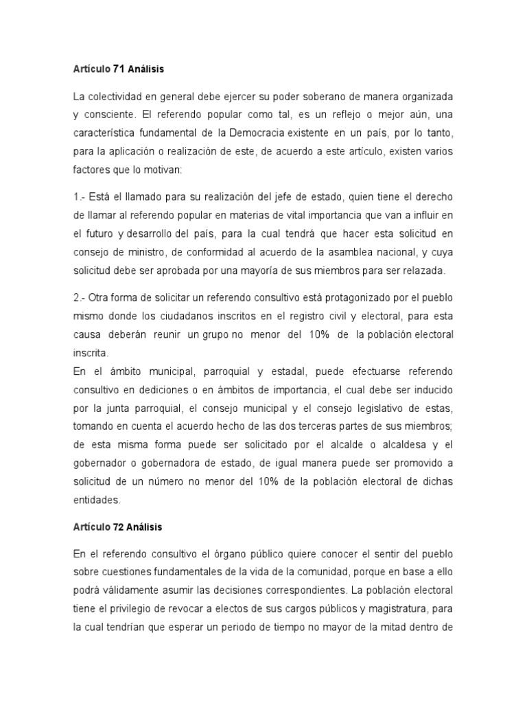 Artículo 71 Análisis | PDF | Familia | Vejez