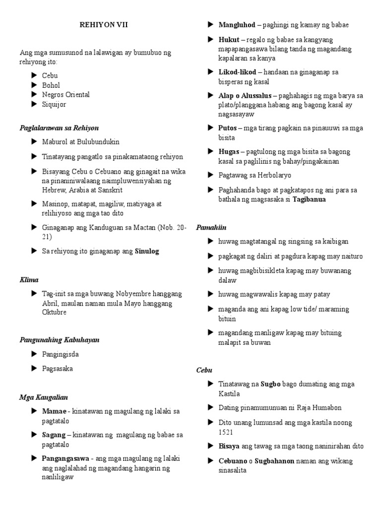 REHIYON VII (Written Report) | PDF