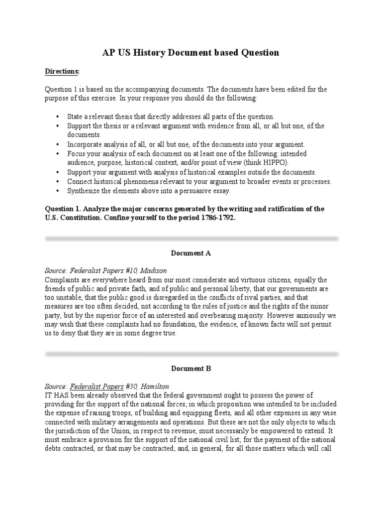 CH 6 DBQ Constitution | PDF | United States Bill Of Rights | Social ...