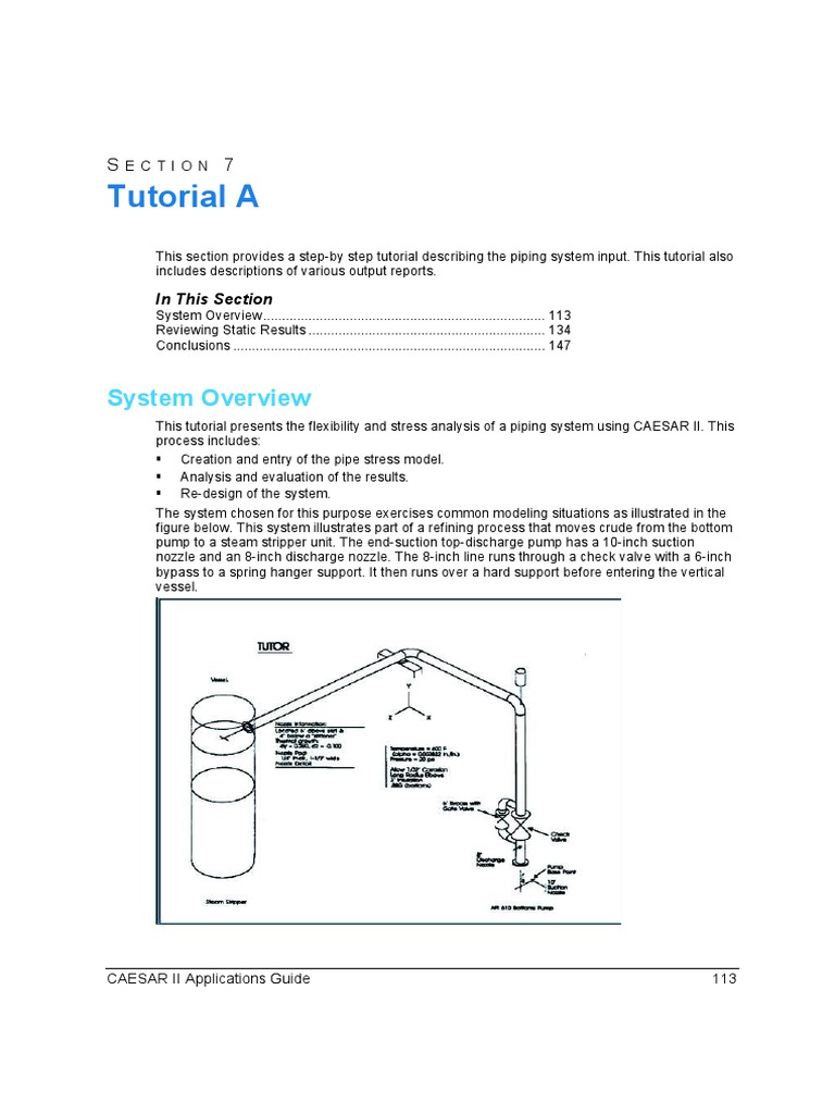 Caesar II Tutorial | PDF | Pipe (Fluid Conveyance) | Structural Analysis