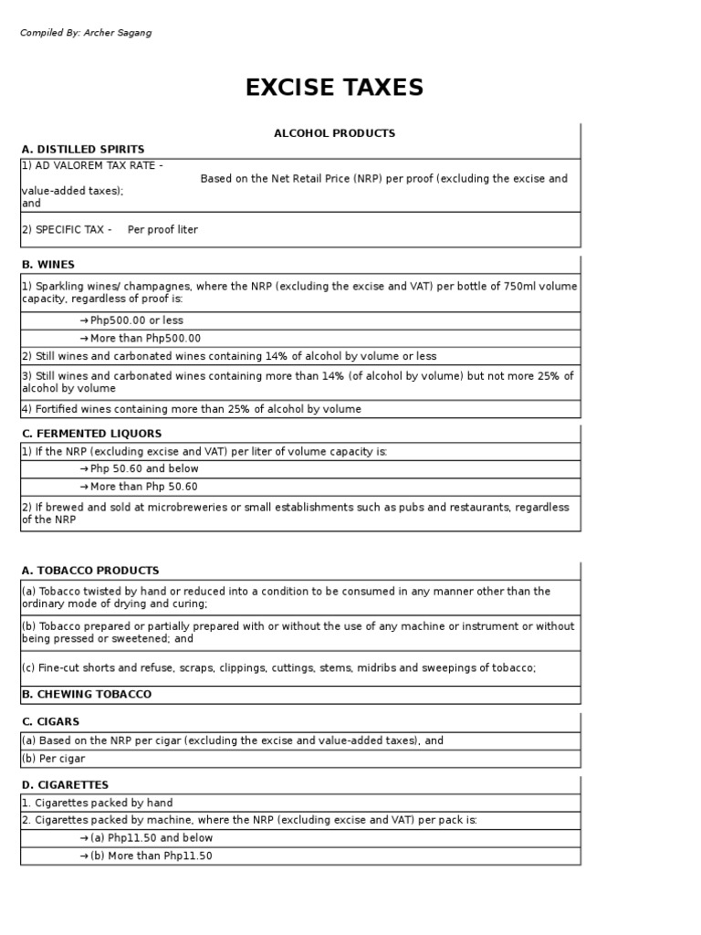 Excise Taxes | Download Free PDF | Gasoline | Excise