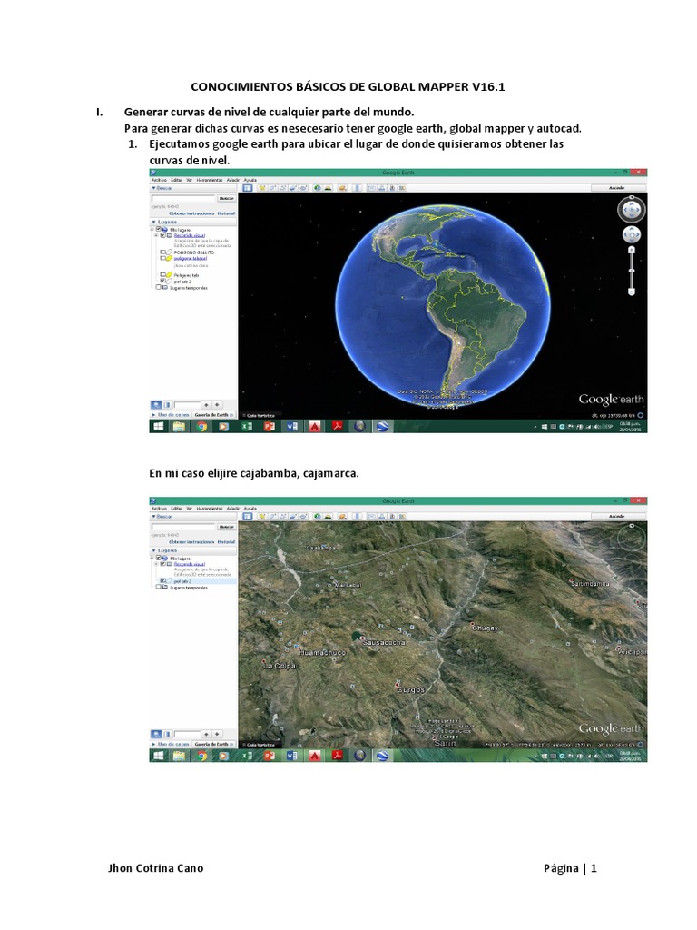 Conocimientos Basícos de Global Mapper v16 | PDF | Science | Tecnología (general)