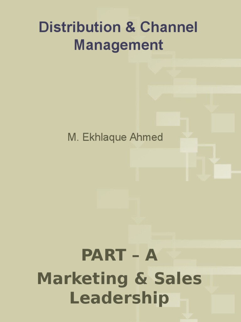Distribution & Channel Management | PDF | Distribution (Business ...