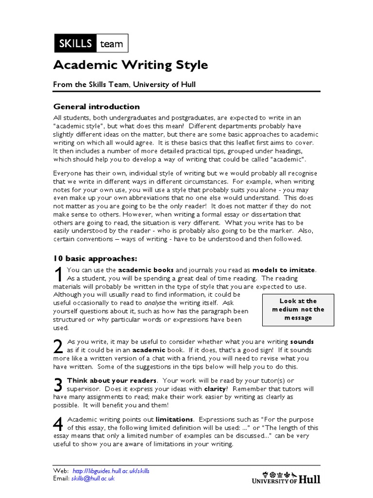 Academic Writing Tips for Students | PDF | Paragraph | Essays