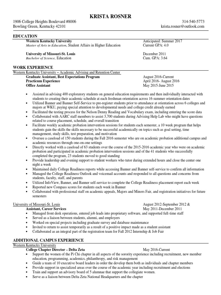 Resume Eportfolio | Download Free PDF | Academia | Students
