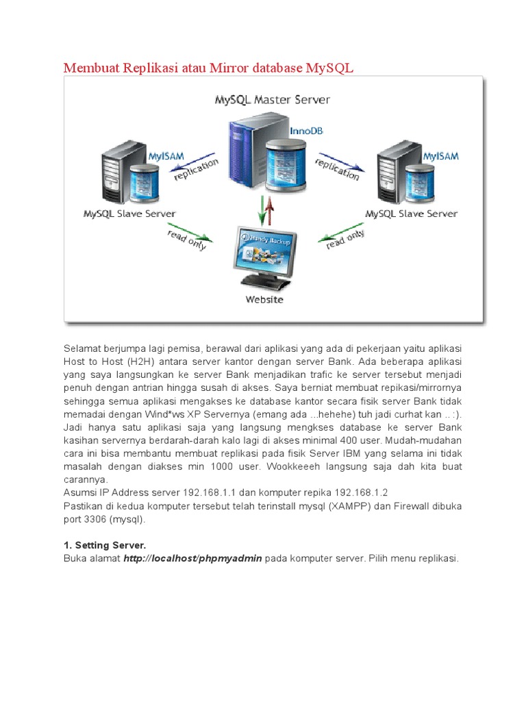 Membuat Replikasi Atau Mirror Database MySQL | PDF