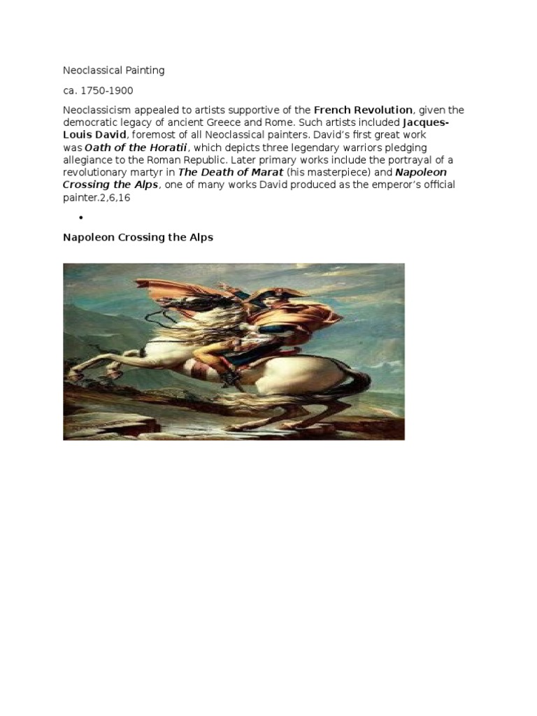 Louis David, Foremost of All Neoclassical Painters. David's First Great ...