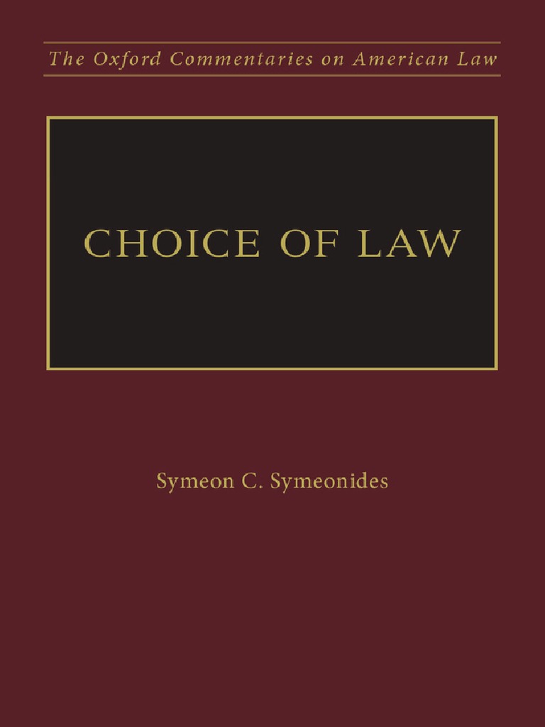 Choice of Law | PDF | Arbitration | Private Law