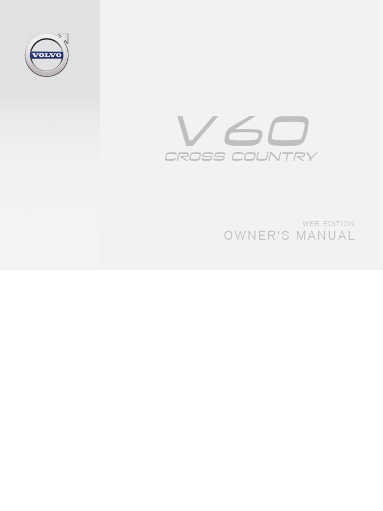 2016 Volvo V60 CrossCountry Owners Manual v1 | PDF