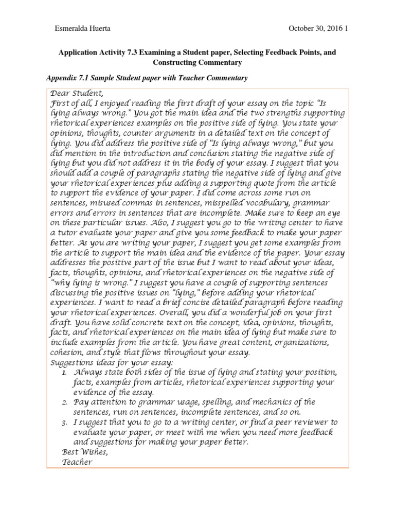 E Huerta Module 8 Application Activity 7 3 and 7 4 Final | PDF | Essays ...