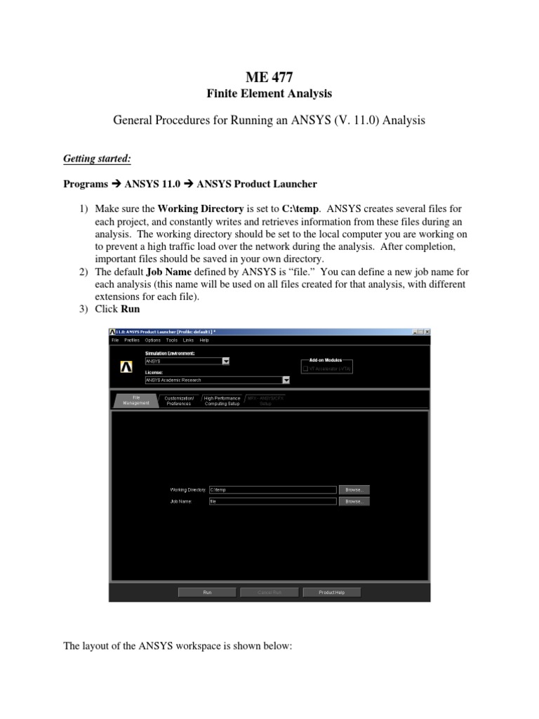 ANSYS Procedure PDF | PDF | Computer File | Graphical User Interfaces