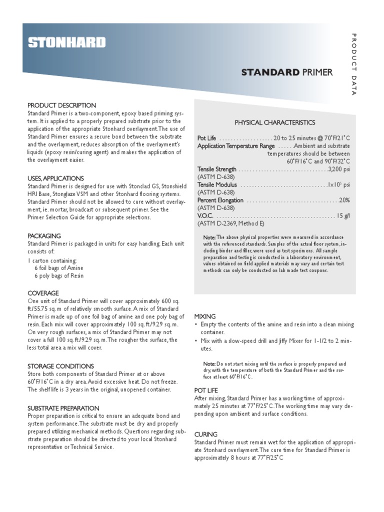standard-primer-product-data.pdf | Epoxy | Materials