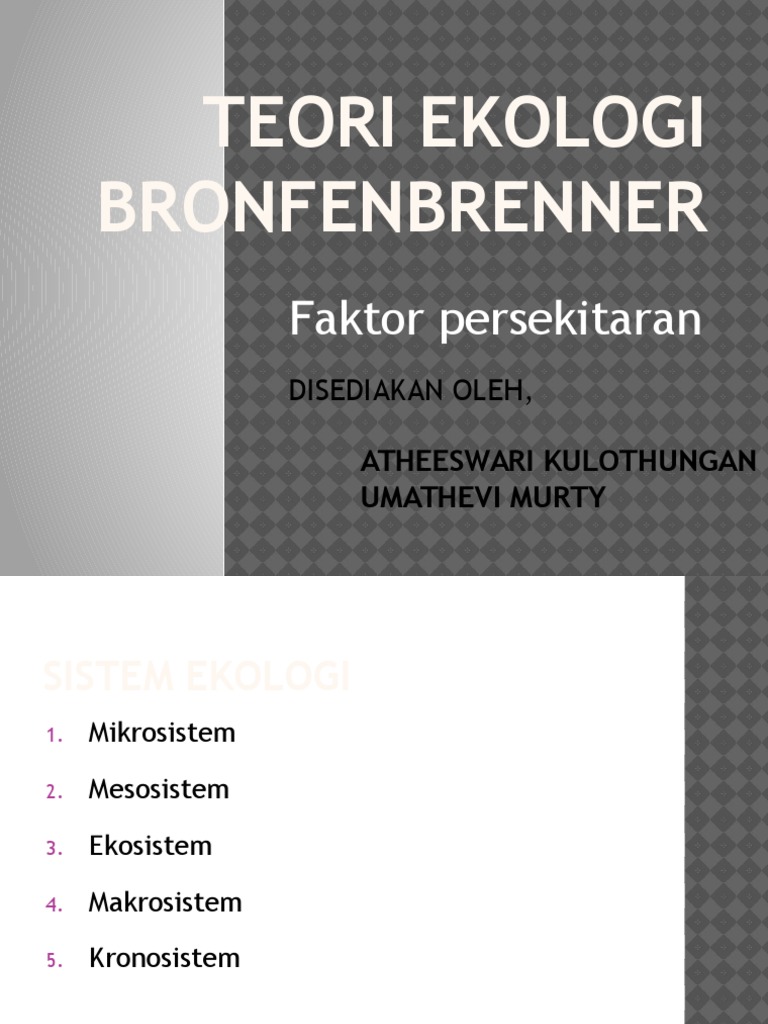 Teori Ekologi Bronfenbrenner | PDF
