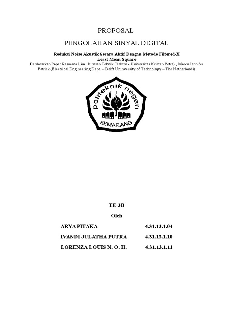 Proposal Proyek Matlab Dengan DSP Tms320 | PDF