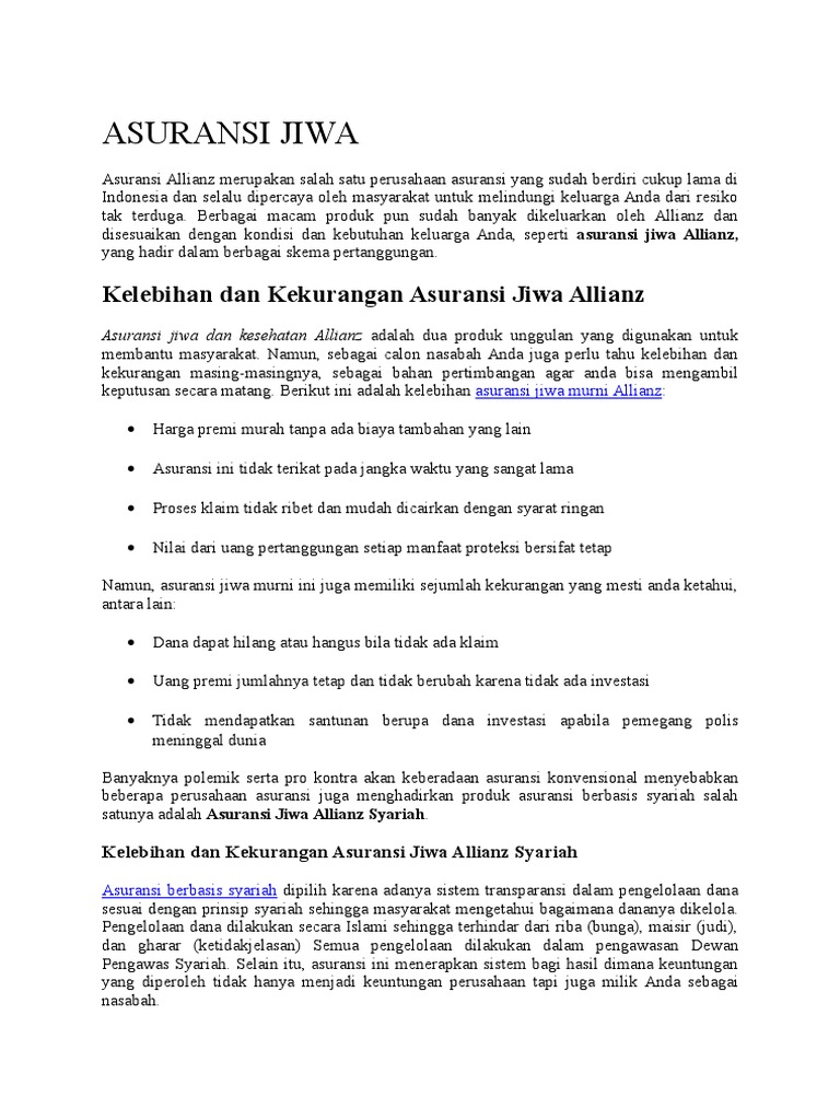 Asuransi Jiwa Pdf