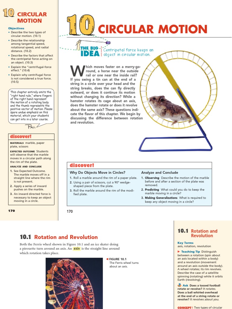 Circular Motion Textbook Sections | PDF | Speed | Force
