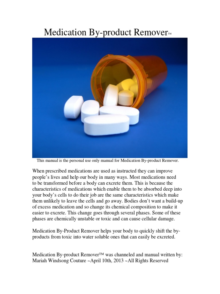 Medication By-Product Remover | PDF | Drug Metabolism | Chemistry
