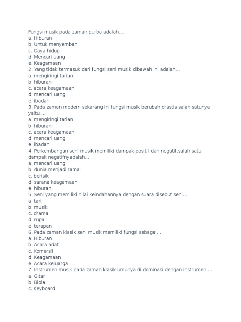 Fungsi dan Perkembangan Musik Zaman Modern | PDF | Ilmu Sosial | Seni
