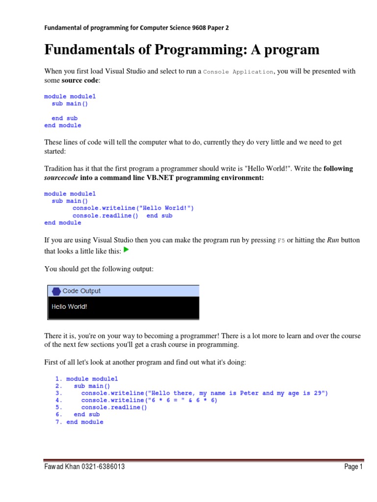 Fundamentals of Programming Without Restriction | PDF | Division ...