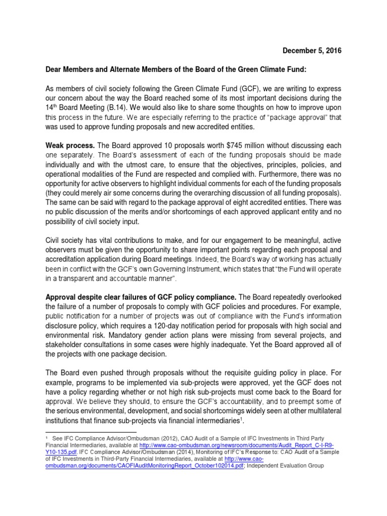 12-5-16 CSO Process Letter | PDF | Government