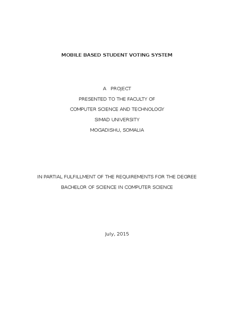 Mobile Based Student Voting System | PDF