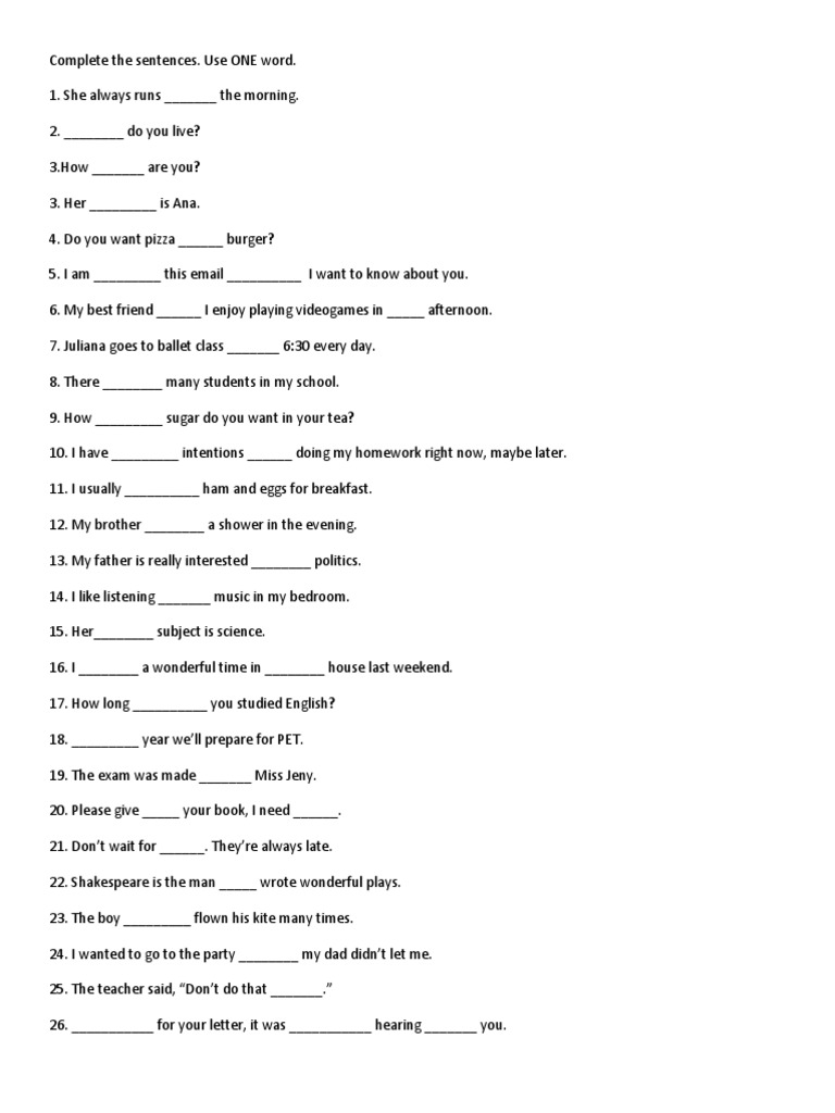 KET Exercises 9 - Part 7 Practice | PDF