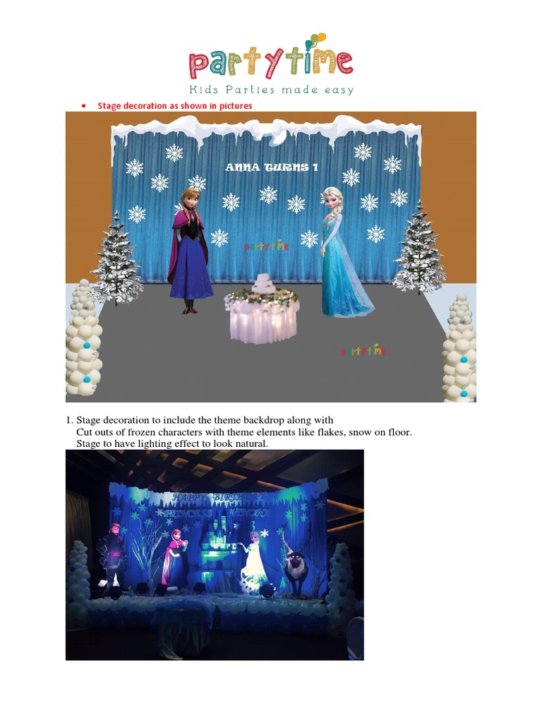 Frozen-Themed Birthday Party Setup | PDF