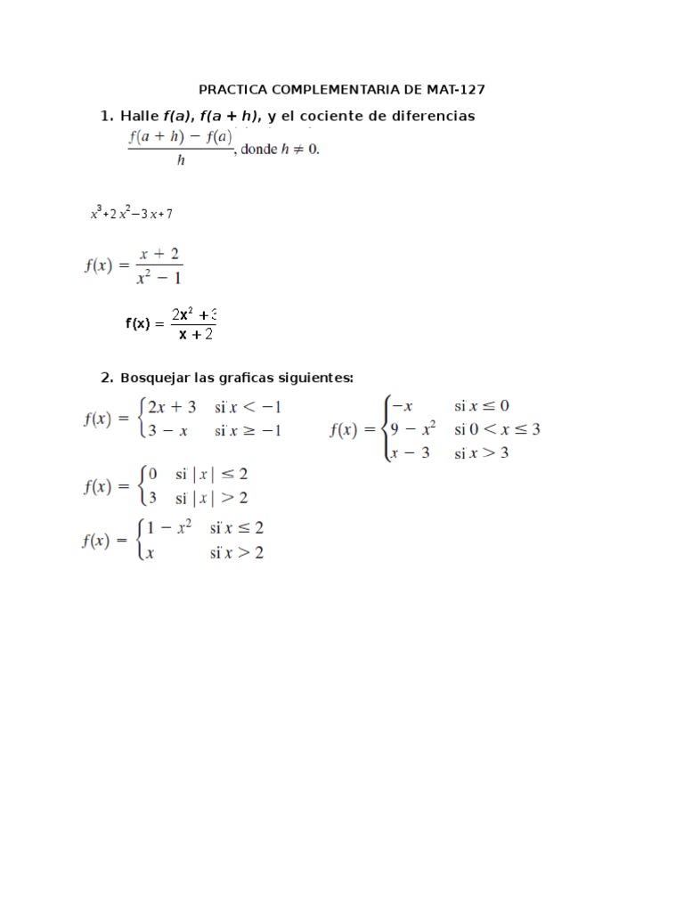 Practica Complementaria Matemática Superior | PDF