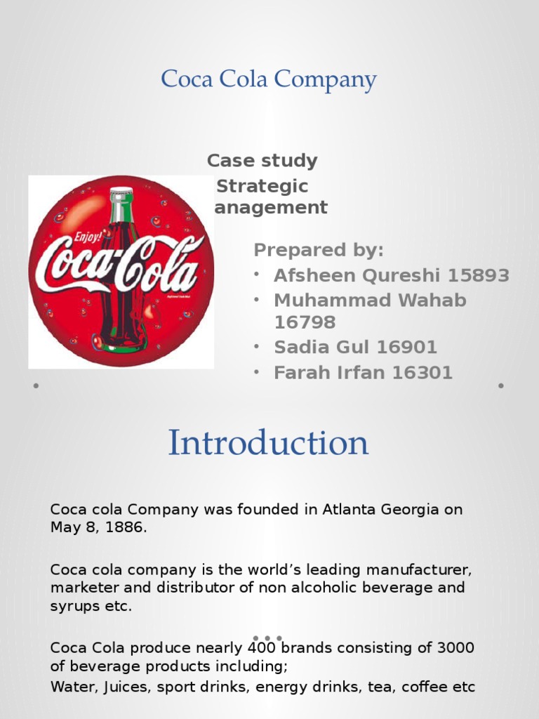 Strategic Tools On Coke | PDF | Coca Cola | The Coca Cola Company