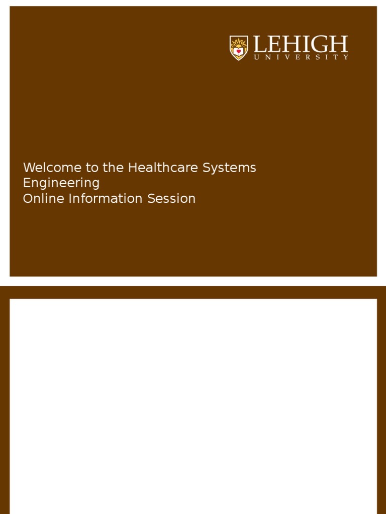 Welcome To The Healthcare Systems Engineering Online Information ...