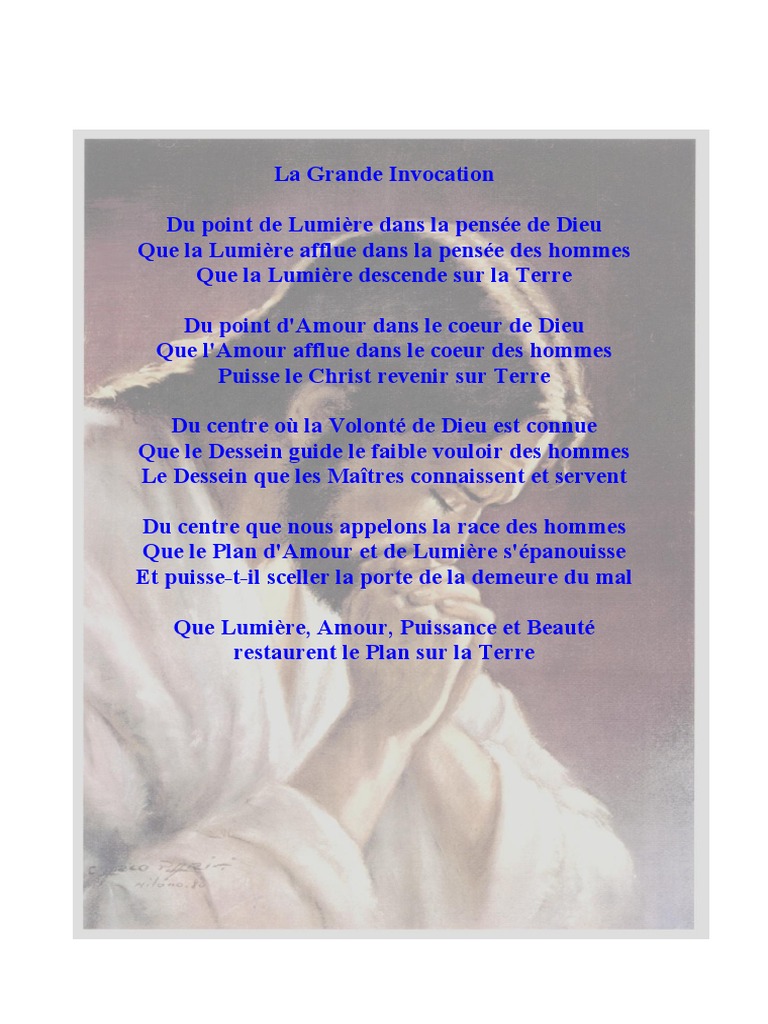La Grande Invocation PDF | PDF | Dieu | Nature humaine