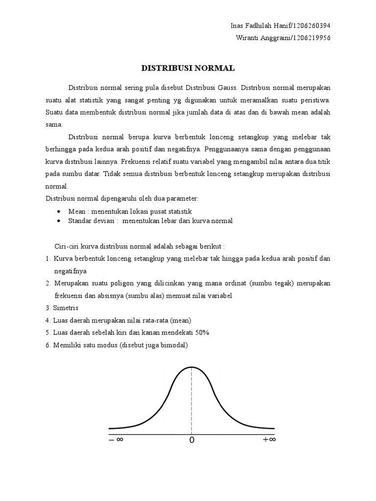Distribusi Normal dan Aplikasinya | PDF