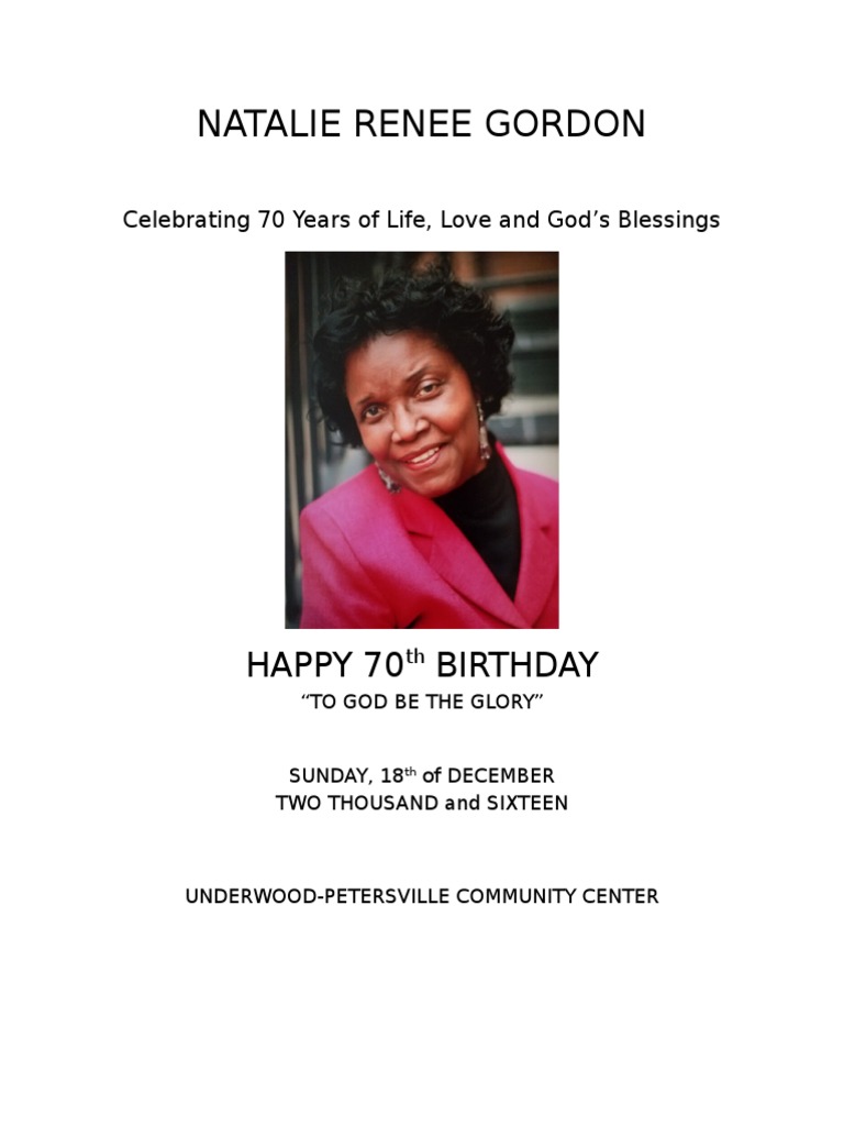 Natalie Gordon's Program Rev2 | PDF | Religion & Spirituality | Lifestyle