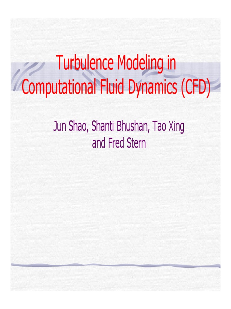 Turbulence Modeling in CFD | PDF | Turbulence | Computational Fluid ...