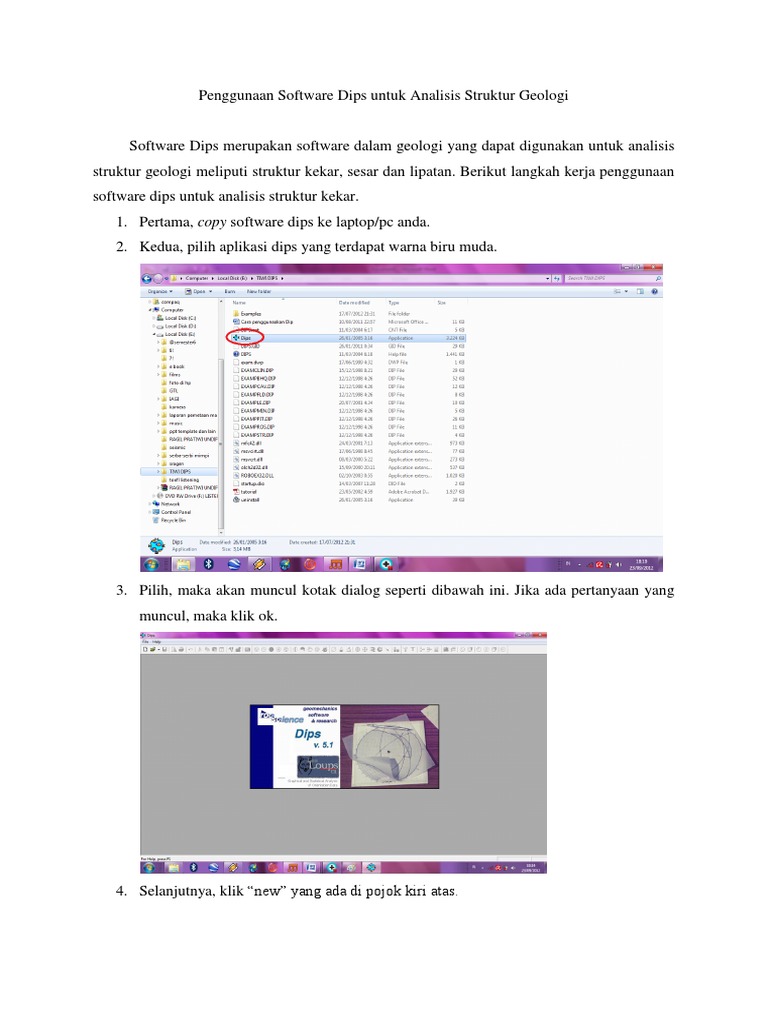 Penggunaan Software Dips Untuk Analisis Struktur Geologi PDF | PDF
