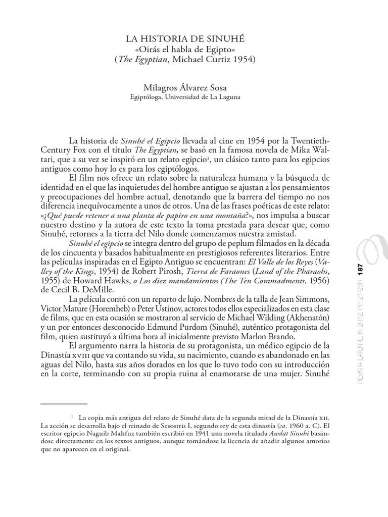 La Historia de Sinuhe | PDF | Akhenaton | Religión y creencia