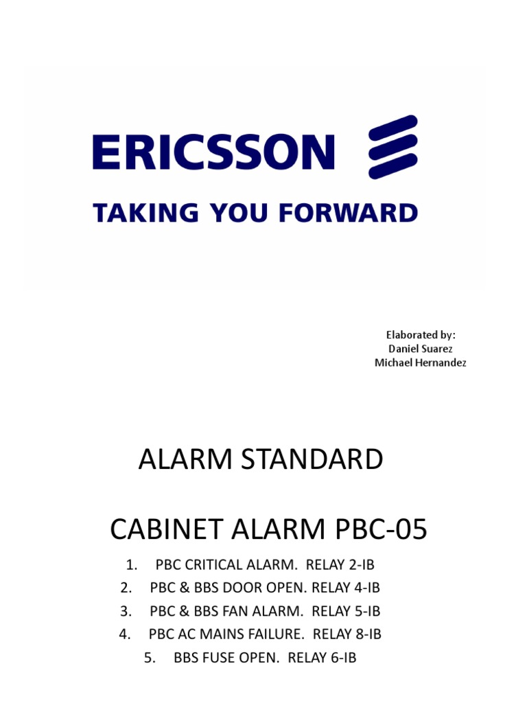 Standar Alarm Pbc05 T&T Digicel - Rev1 | PDF