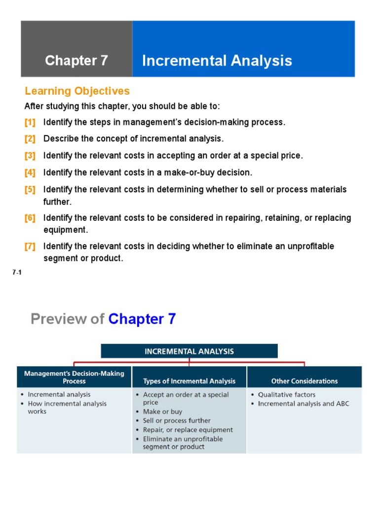 Ch07 Incremental Analysis | PDF | Revenue | Decision Making