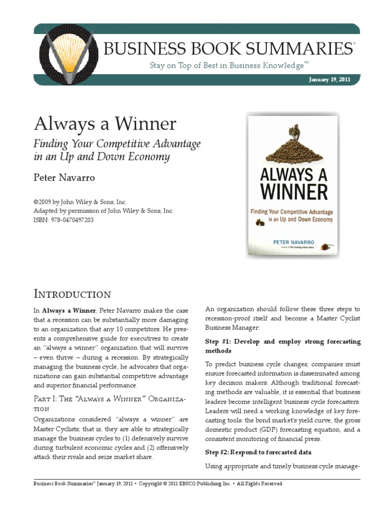 Always A Winner | PDF | Recession | Inflation