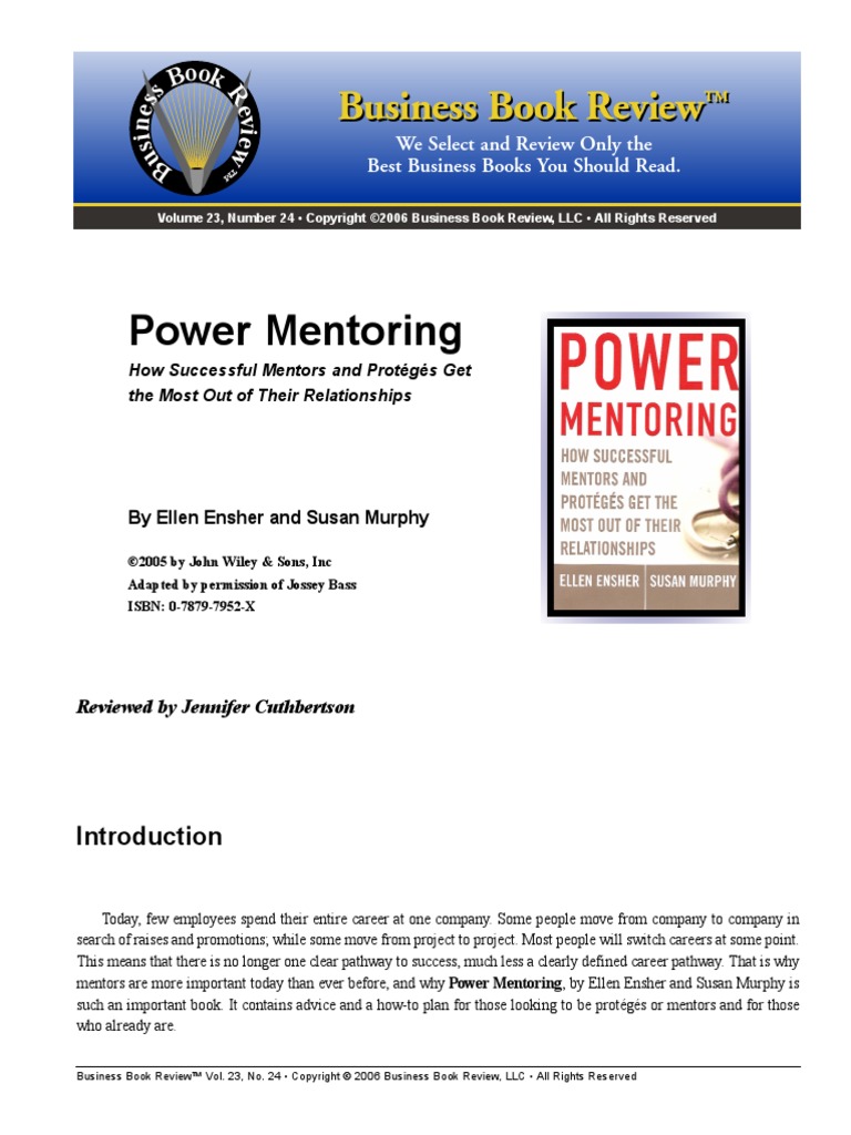 Power Mentoring PDF | PDF | Mentorship | Employment