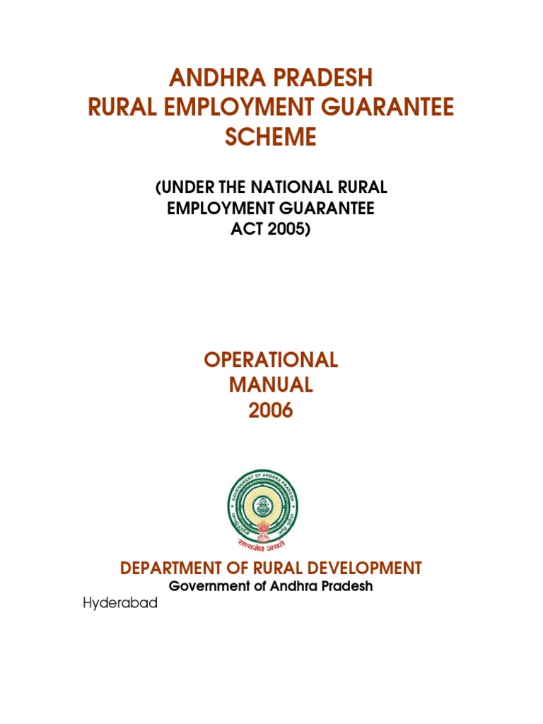 NREGA Operational Guidelines | PDF | Society | Poverty