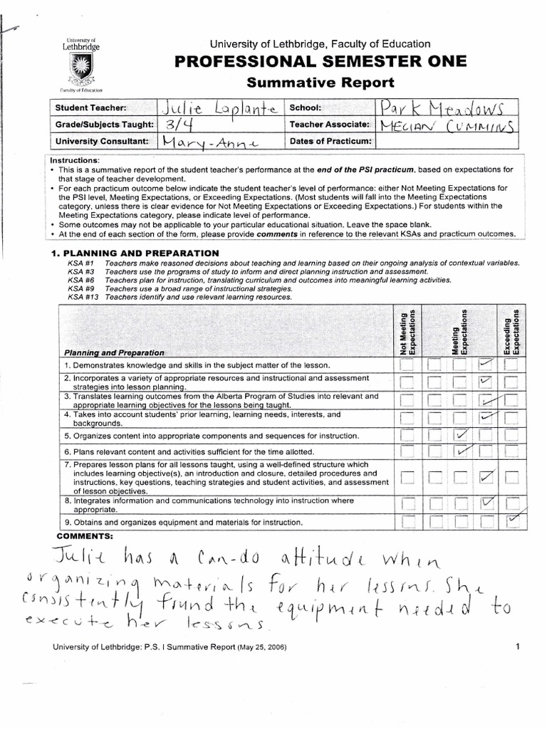 Psi Summative Report | Download Free PDF | Educational Assessment ...