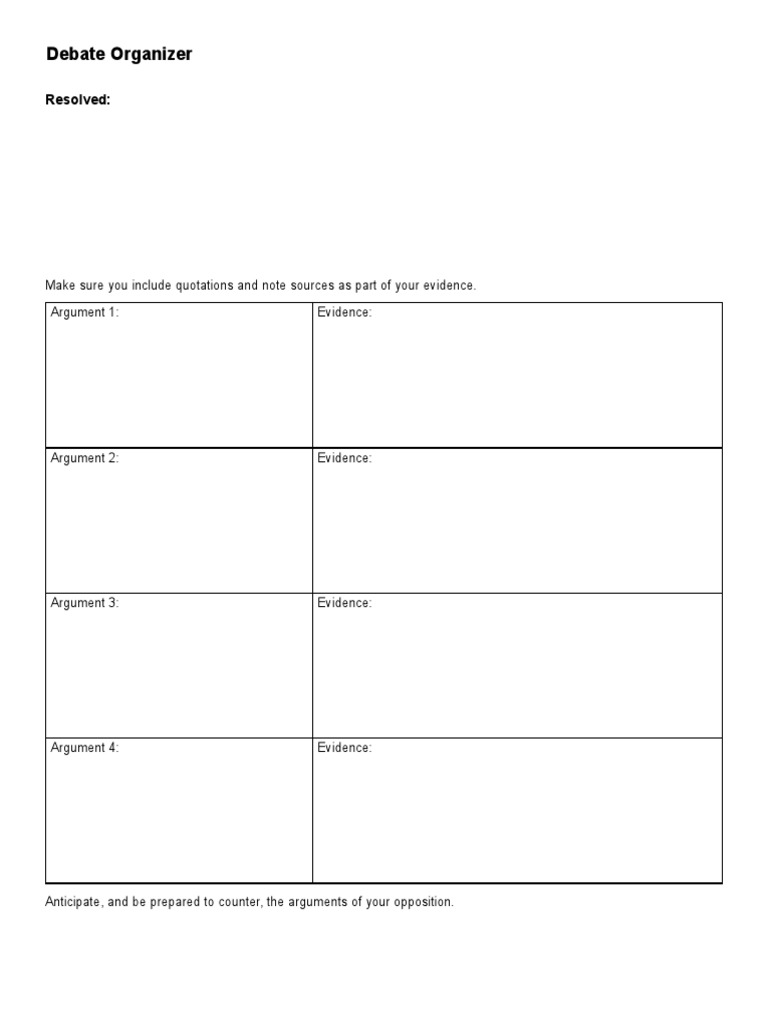 Debate Organizers | PDF